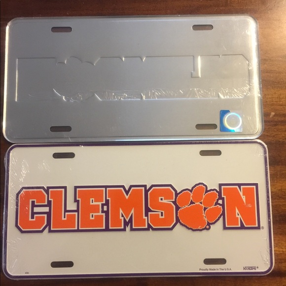 NFL | Other | Clemson License Plate Metal | Poshmark